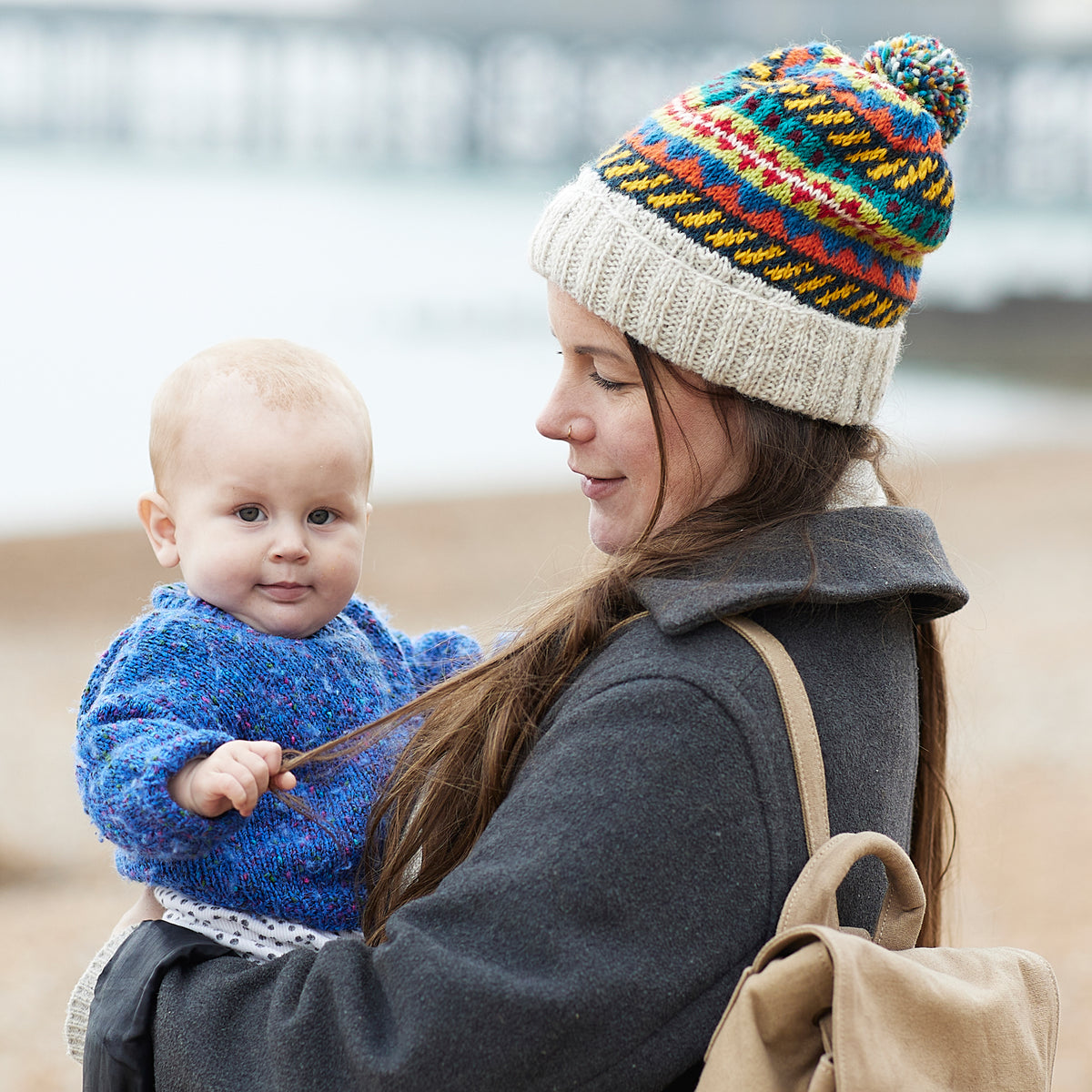TAVAR Unisex Bobble Hat Fair Isle Lined Waste Wool – AURA QUE